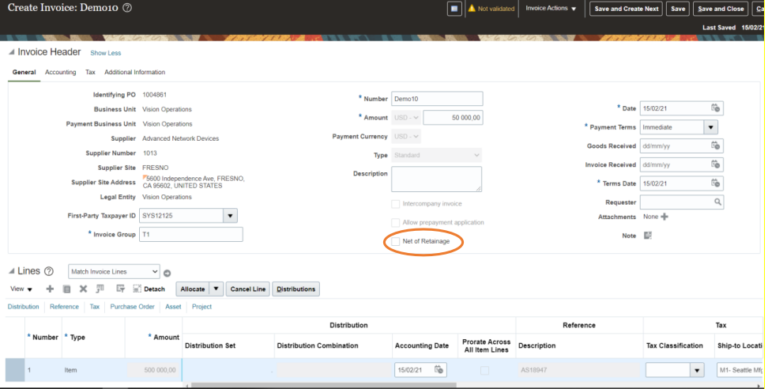What is - Retainage Release in Oracle Fusion.Complex Work Order - My ...